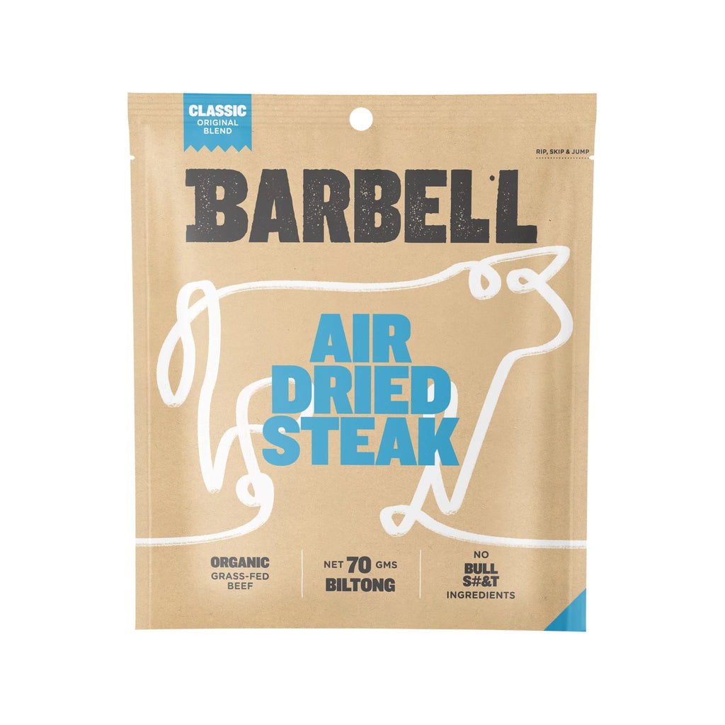 BARBELL AIR DRIED STEAK 70GRAM - CLASSIC – Eumundi Meats